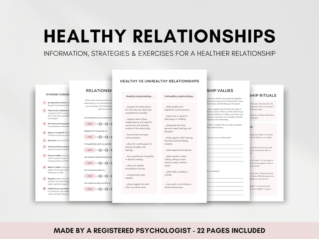 Relationship Worksheets for Couples Exploring Values, Conflict ...