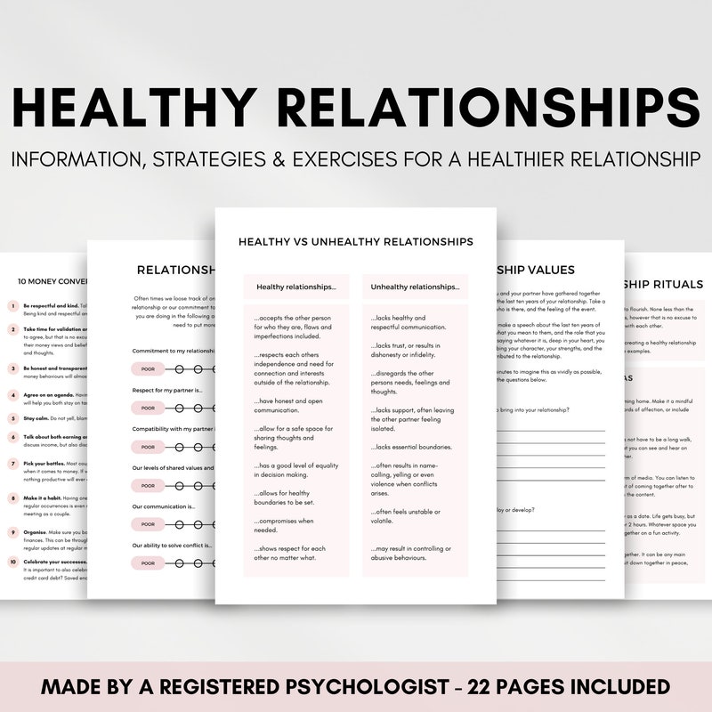 Healthy Relationship Poster - Etsy