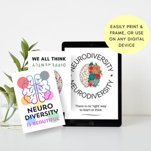 Neurodivergent Poster Bundle for ADHD Awareness, Neurodiversity Print ...