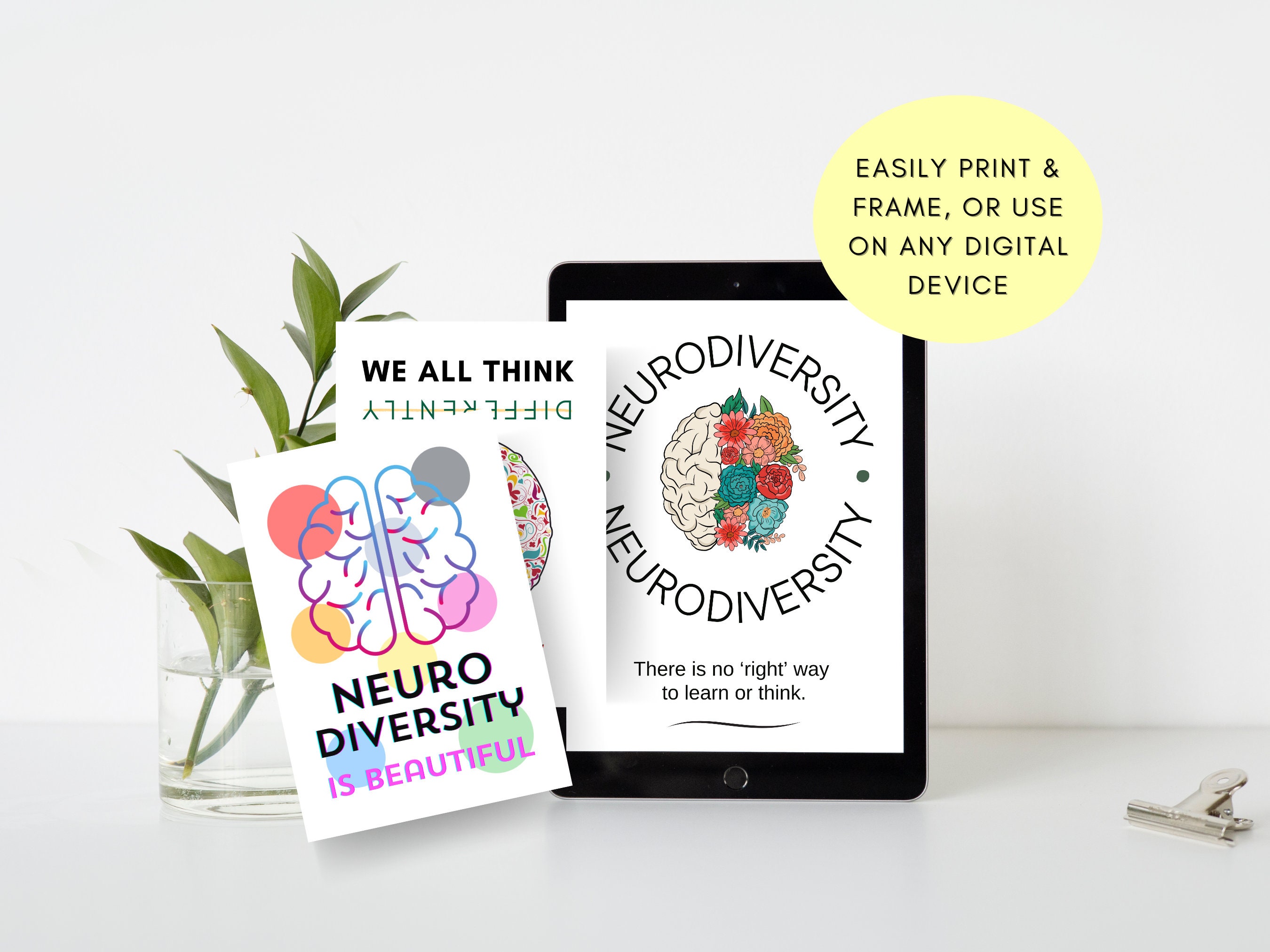 Neurodivergent Poster Bundle for ADHD Awareness, Neurodiversity Print ...