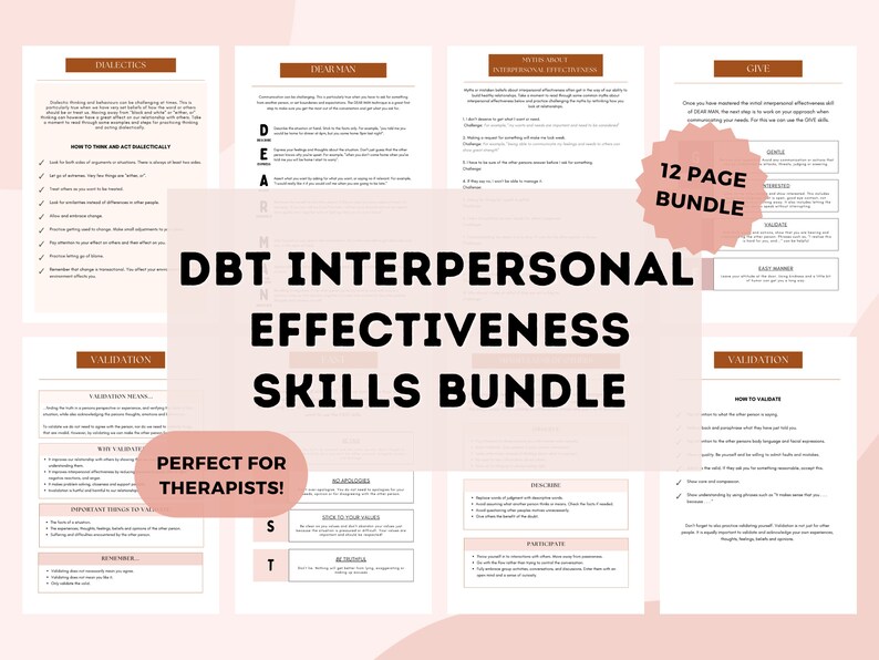 DBT Skills Worksheet Bundle Interpersonal Effectiveness - Etsy Australia