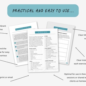 CBT Worksheets & Coping Cards Affirmation Bundle, Exposure Therapy for ...