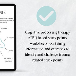 Stuck Points Therapy Worksheets Bundle | CPT Therapy | CBT Worksheets ...