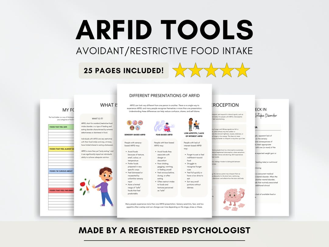 Avoidant Restrictive Food Intake Disorder Therapy Worksheets With ...