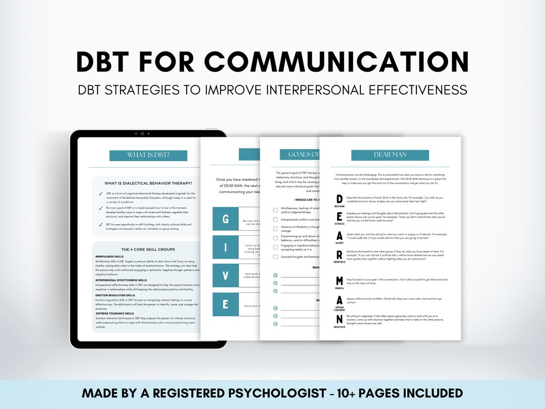 Communication Skills Worksheets, DBT for Effective Communication and ...