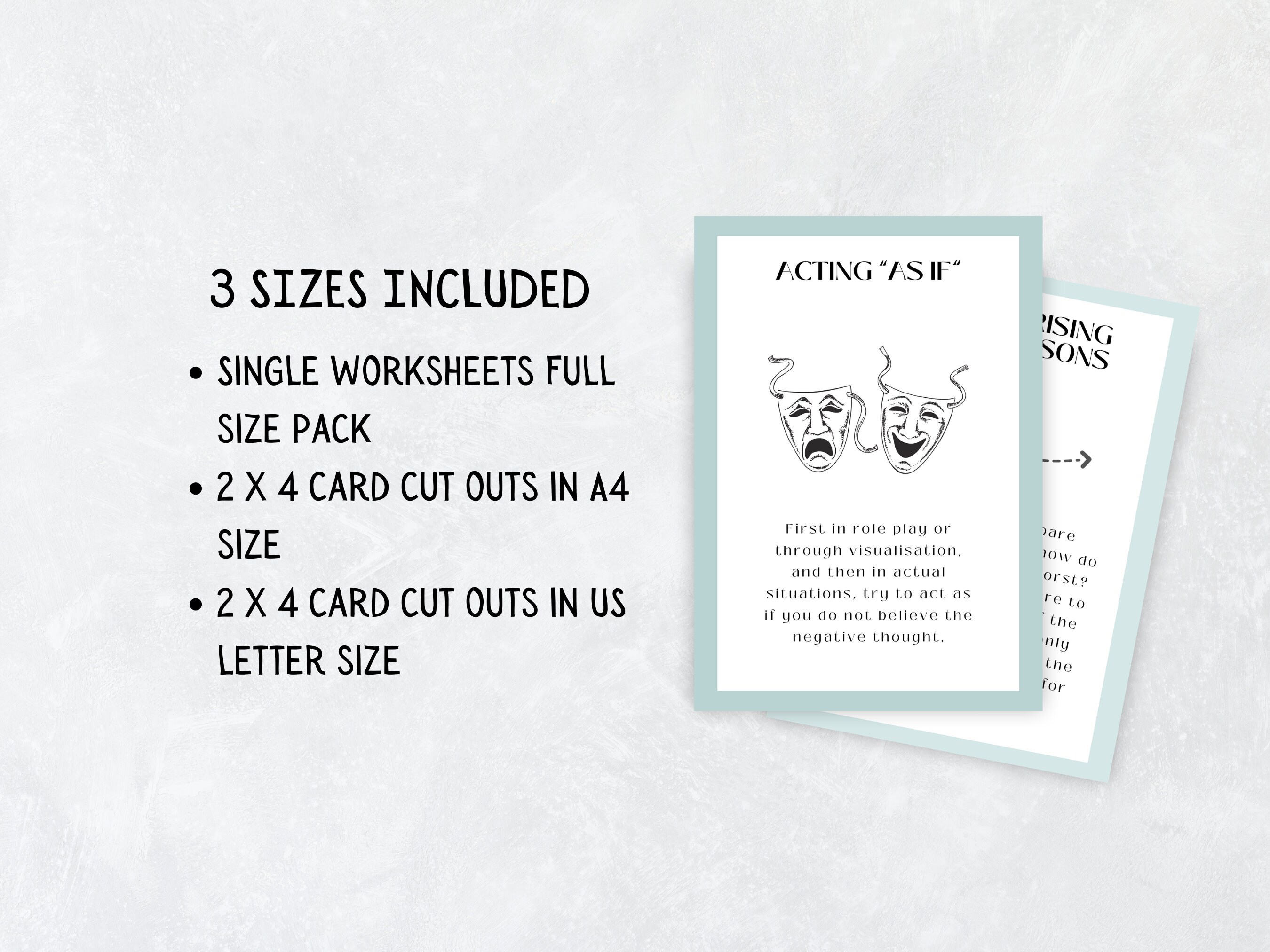 CBT Cards Therapy Bunde Cognitive Disputation & Distortion Cards ...