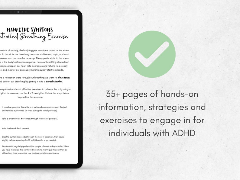 CBT Worksheets for ADHD Brain Bundle, Executive Functioning for Adults ...