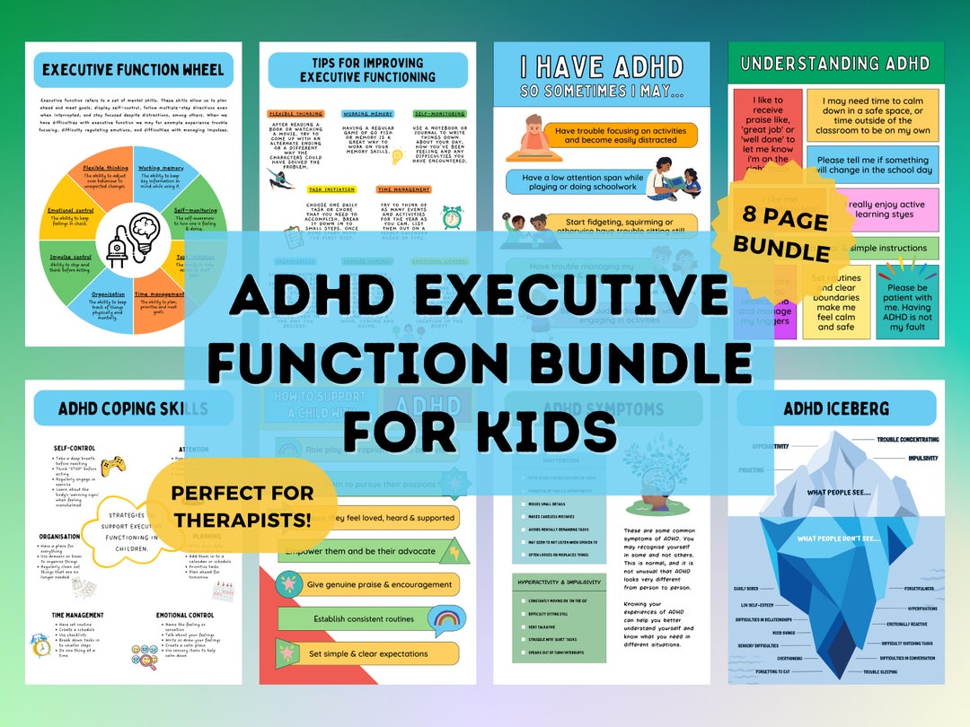 Executive Function Wheel & ADHD Worksheets for Kids | ADHD Planner and ... Executive Function Wheel & ADHD Worksheets for Kids | ADHD Planner and ...