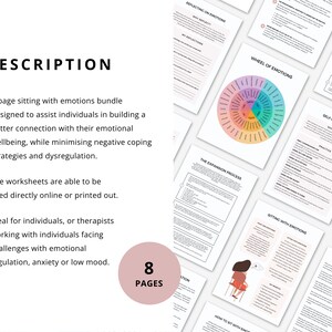 Sitting With Emotions Worksheets, Therapist Resource to Help Clients ...