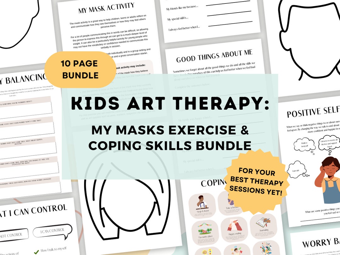 Art Therapy Activities for Kids | Coping Skills Worksheet | Coping ...