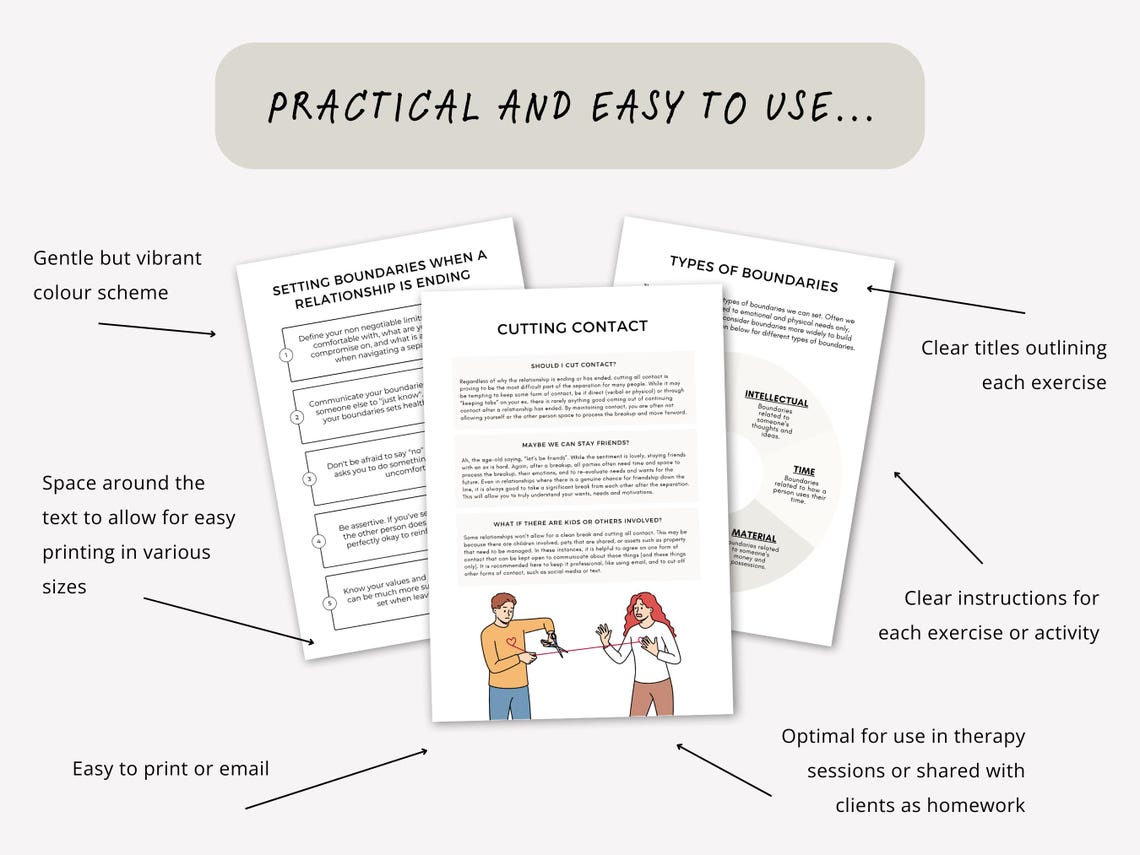 Relationship Therapy Worksheets for Ending Toxic Relationships (PDF ...