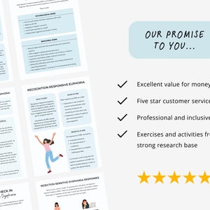 Rejection Therapy Worksheet Bundle for Overcoming Rejection Sensitive ...