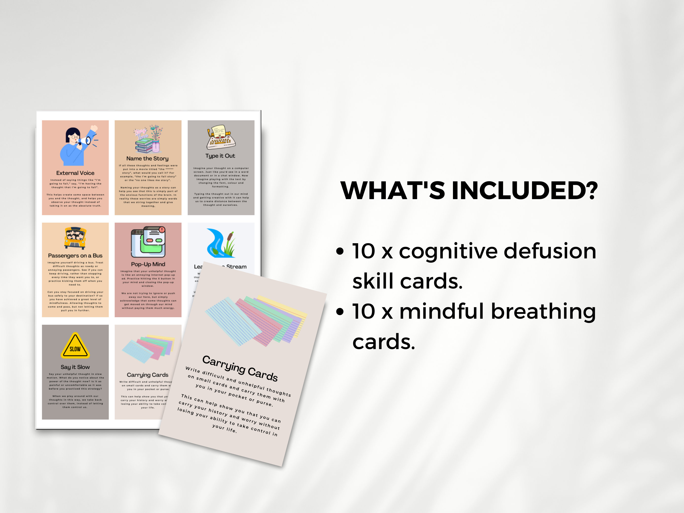 Coping Skills Cards Bundle Anxiety Coping Cards for Teens & Adults ...