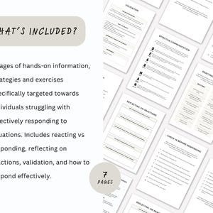 Reacting Vs Responding Worksheets for Couples Therapy and Marriage ...