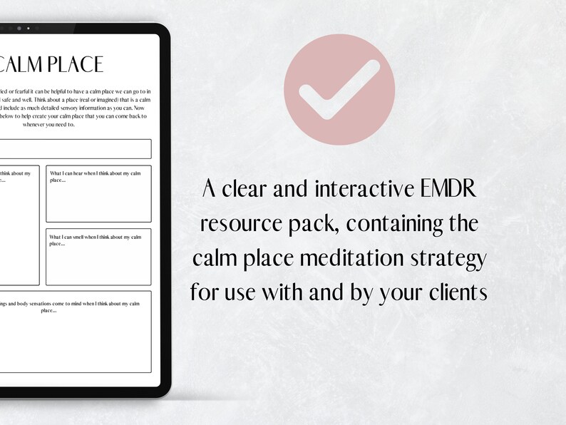 EMDR Therapy Worksheets Bundle: Calm Place Meditation (printable ...