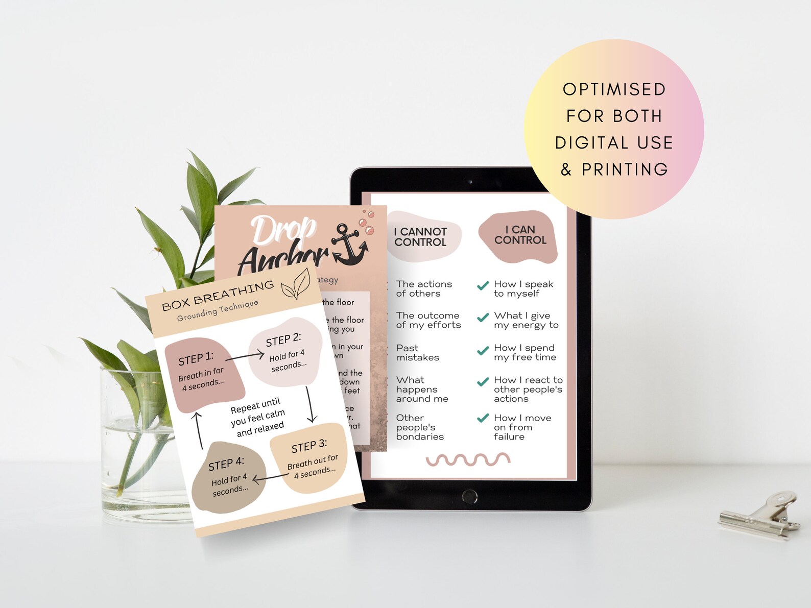 Grounding Poster Bundle Grounding Exercise Printable Grounding ...