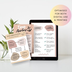 Grounding Poster Bundle | Grounding Exercise Printable | Grounding ...