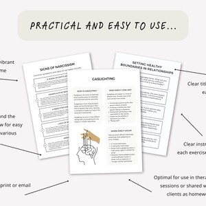 Narcissism Education Worksheets: Understanding Gaslighting & Boundaries ...