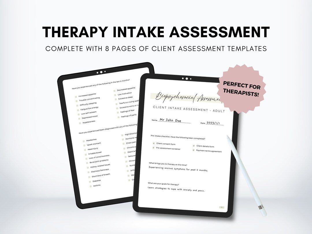 Therapy Intake Form Bundle, Therapist Resources, Counseling Questions ...