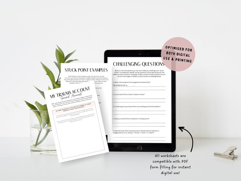 CPT Trauma Account & Stuck Points Bundle for Social Emotional Learning ...