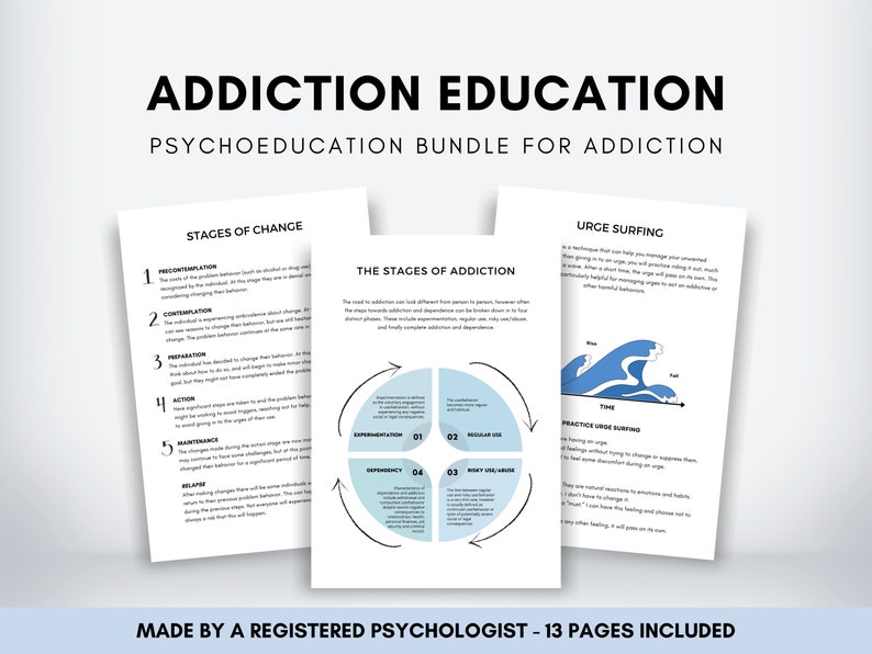 Addiction Education Worksheets: Motivational Interviewing, Sobriety ...