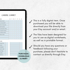 ADHD Chore Chart and Checklist Bundle, ADHD Symptoms, Executive ...