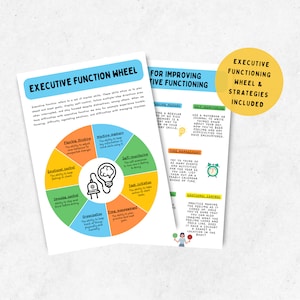 ADHD Executive Functioning Wheel & Worksheets for Kids (PDF Digital ...