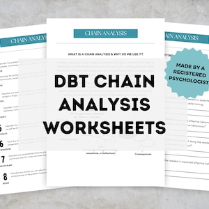 Chain Analysis Worksheets Bundle | DBT Skills for Teens | Dbt Therapy ...