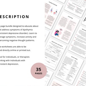 CBT Depression Worksheets for Managing Persistent Depressive Disorder ...