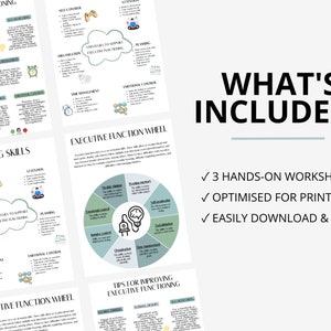 Executive Functioning Worksheets for Adults & Teens, Executive ...