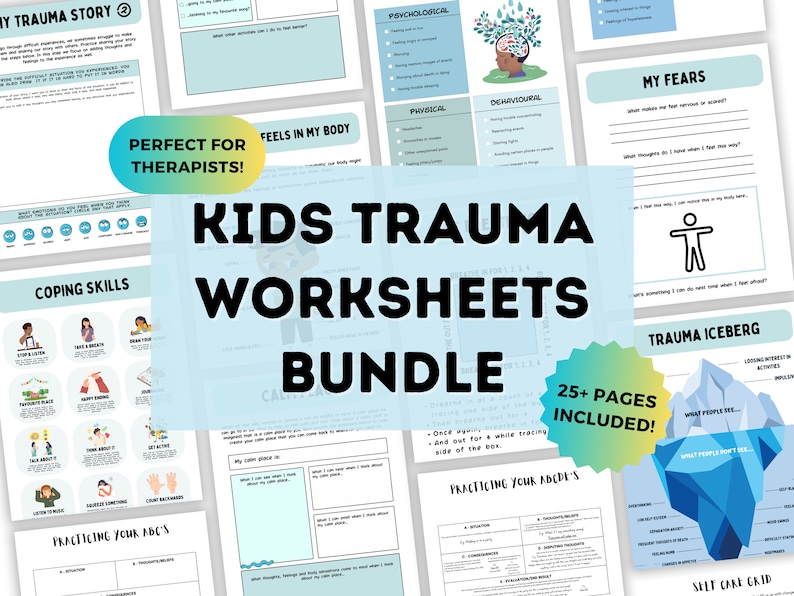 PTSD Worksheets for Kids | Kids Trauma Therapy Cards & PTSD Coping ...