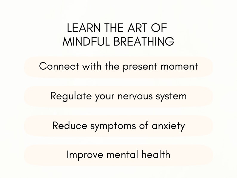 Mindful Breathing Posters: Anxiety & Grounding Techniques (digital ...