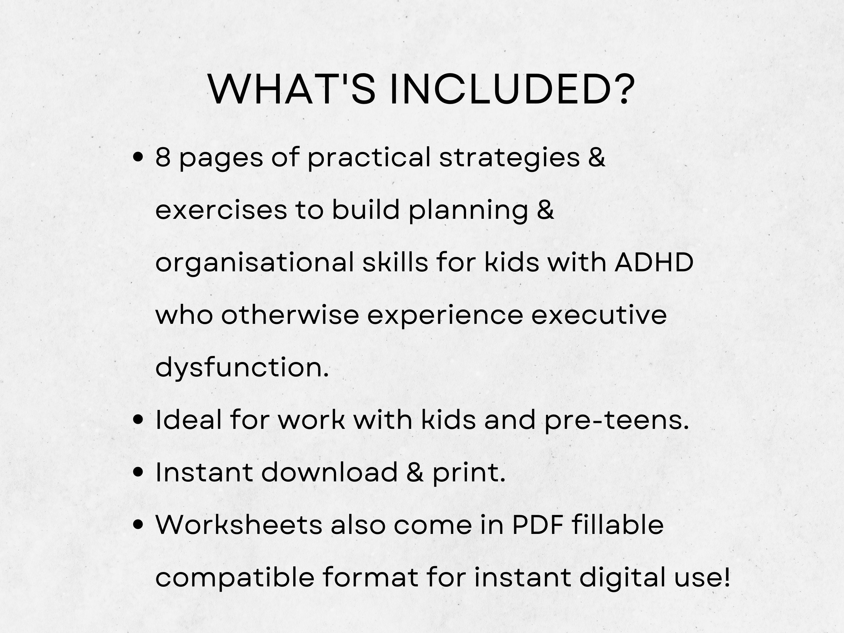 Kids ADHD Toolbox Bundle | ADHD for Kids Planner Worksheets | Children ...