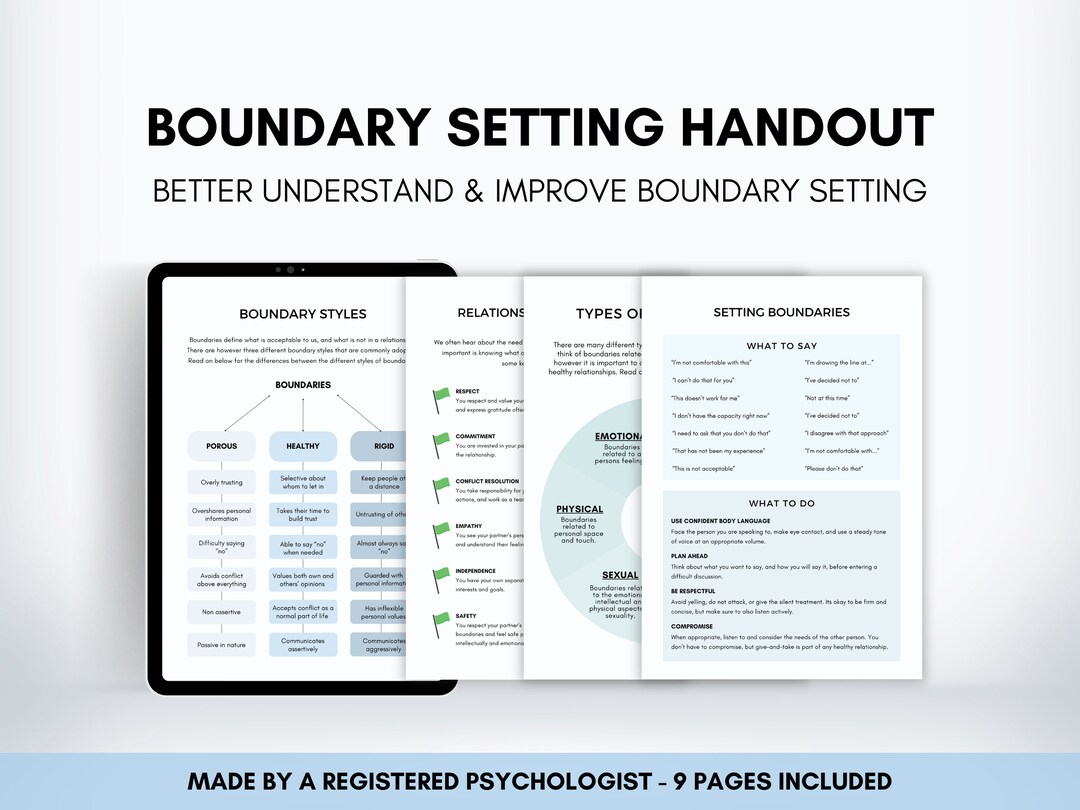 Boundary Setting Handout: Relationship Coaching, Reacting Vs Responding ...