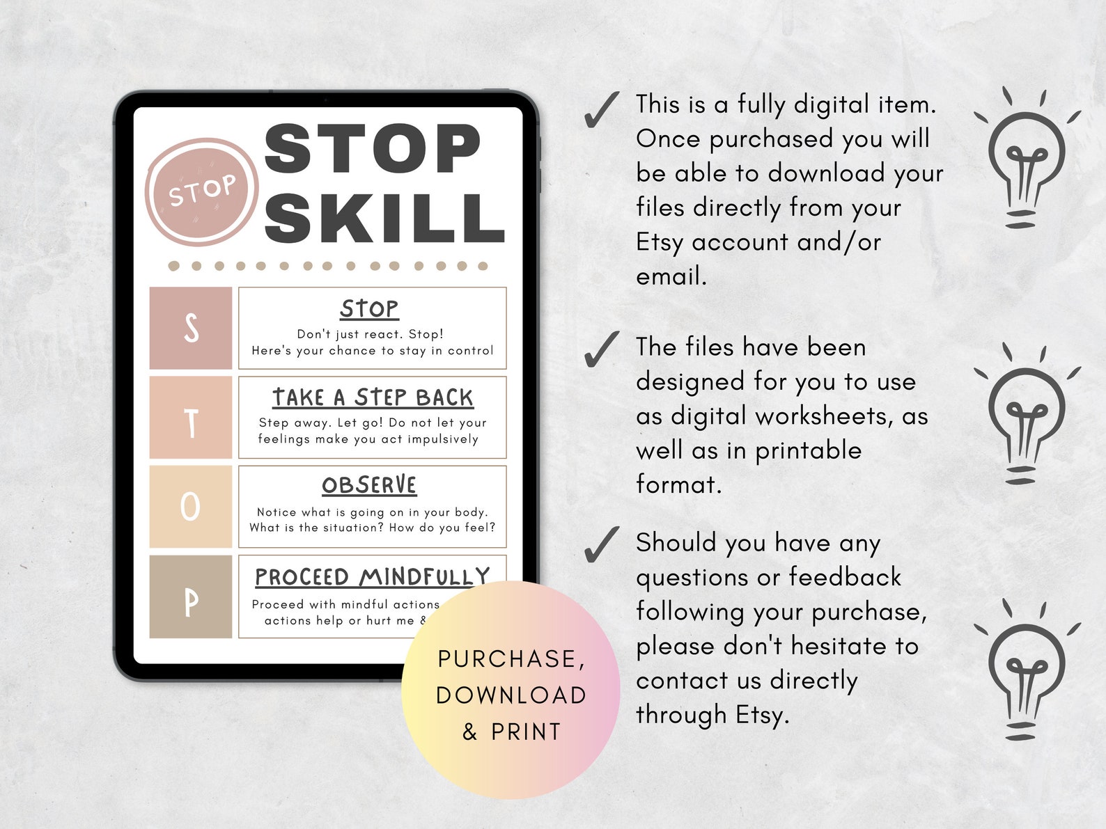 Grounding Poster Bundle Grounding Exercise Printable Grounding ...