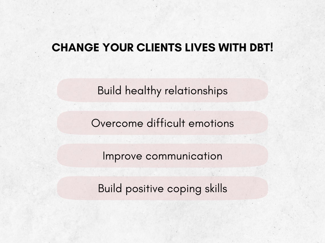 DBT for BPD Worksheets, Borderline Personality Disorder Workbook, DBT ...