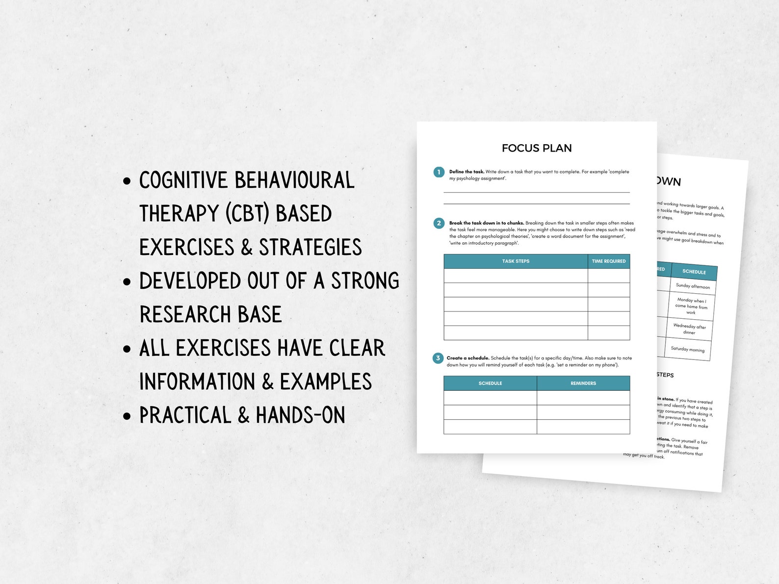 Complete CBT Worksheets Anxiety Mega Bundle 55 Page CBT Therapy ...