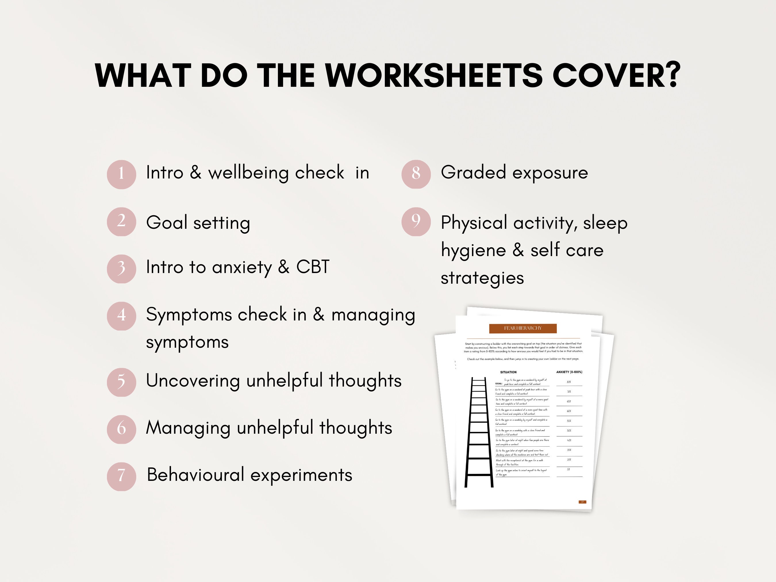 CBT Anxiety Workbook Bundle: Coping Skills & Thought Management (PDF ...