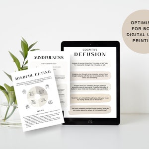 Mindfulness & Grounding Worksheets Bundle Mindfulness - Etsy Australia