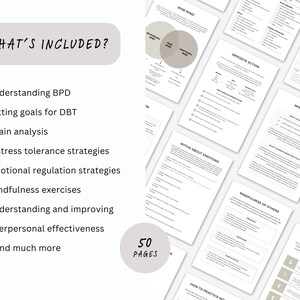 DBT Worksheets for BPD: Emotional Regulation & Distress Tolerance ...