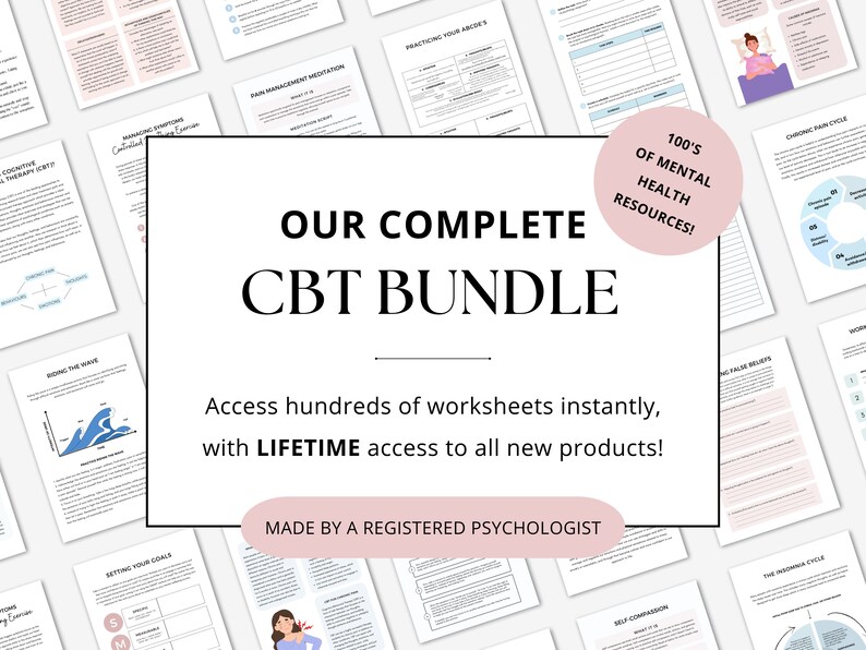 CBT Mega Bundle Lifetime Shop Access for Therapist or Counselor, CBT ...