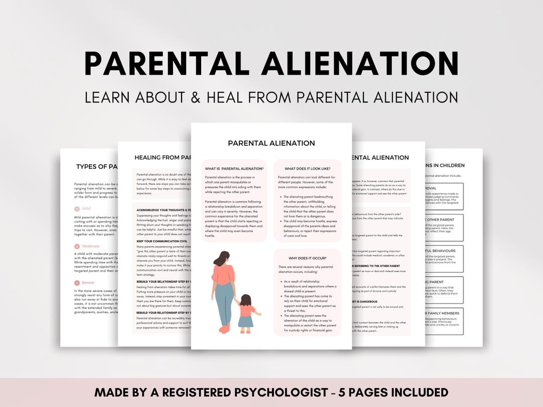 Parental Alienation Worksheets: Therapy & Divorce Resources (PDF) - Etsy