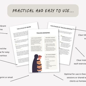 Trauma Bonding Therapy Worksheets for Understanding Emotional Abuse and ...