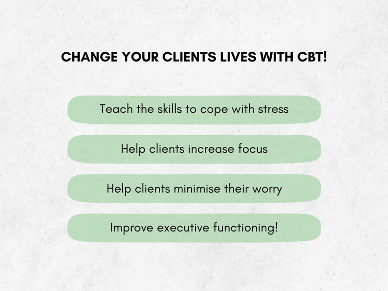 CBT Worksheets for ADHD Brain Bundle, Executive Functioning for Adults ...