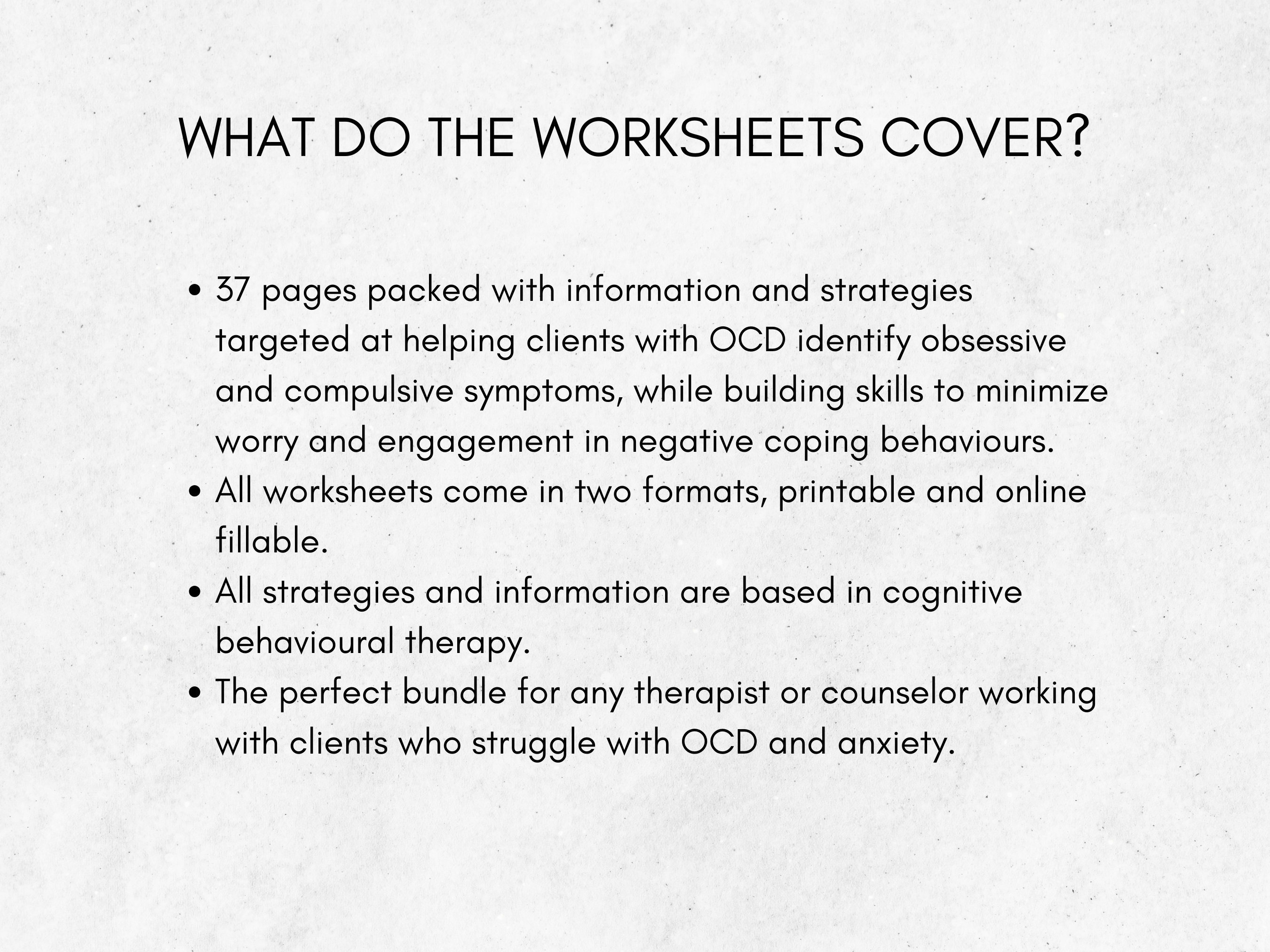 OCD Worksheets Bundle CBT Workbook For Adults Cognitive Behavioural ocd-worksheets-bundle-cbt-workbook-for-adults-cognitive-behavioural