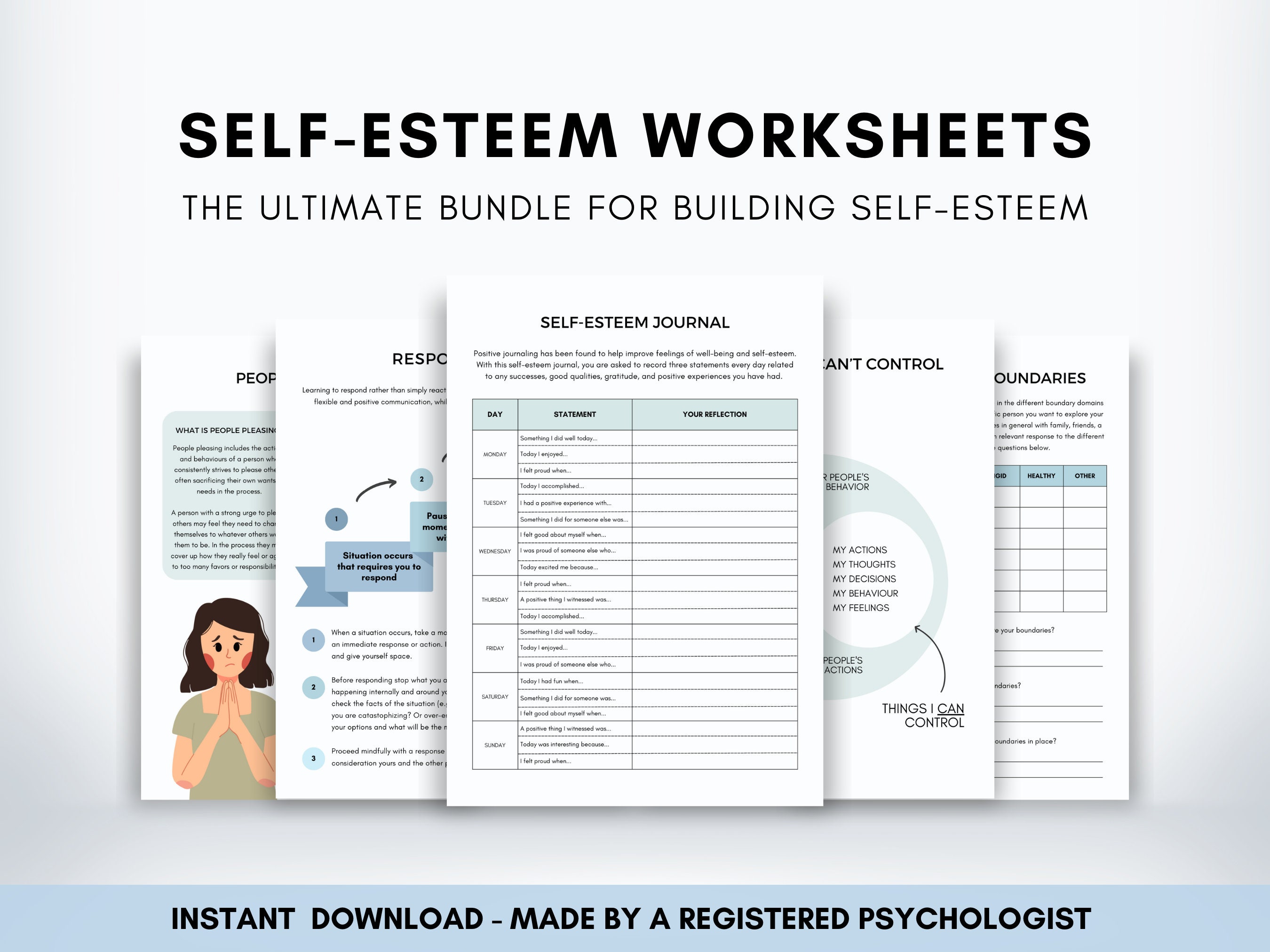 Worksheets On Self Esteem