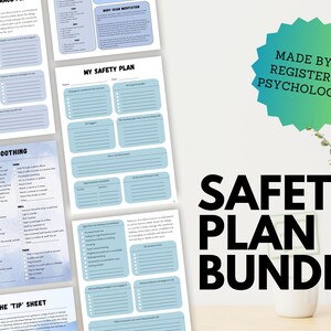 Fillable Safety Plan Worksheets for Psychologist & Counsellor - Etsy