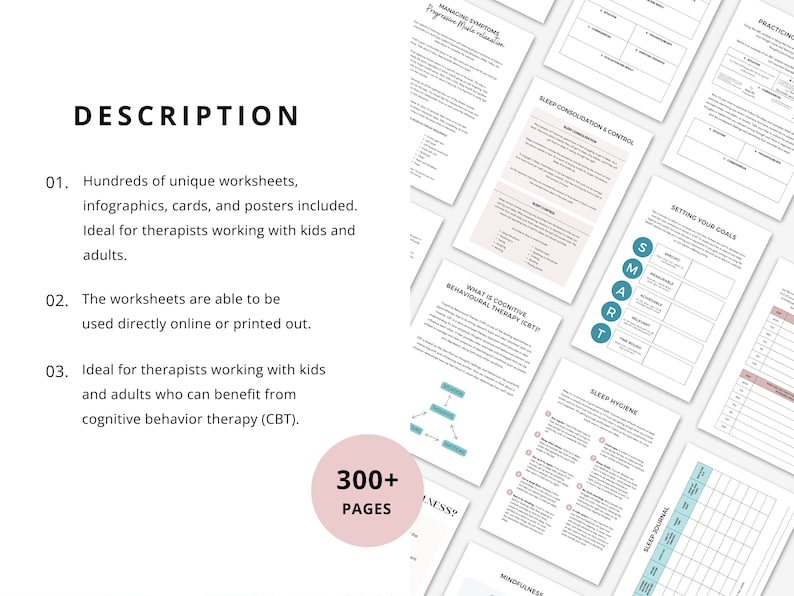 CBT Mega Bundle Lifetime Shop Access for Therapist or Counselor, CBT ...