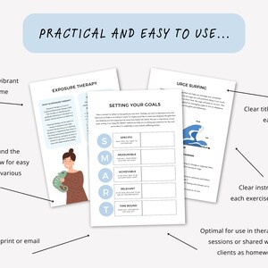 Graded Exposure Therapy Worksheets to Treat Anxiety Symptoms, Fears and ...
