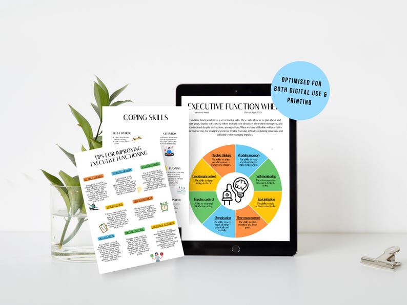 Executive Function & Coping Skills Handouts for Teens and Adults (PDF ...